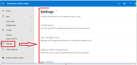 Modern SharePoint Online Admin Center - Step By Step Process
